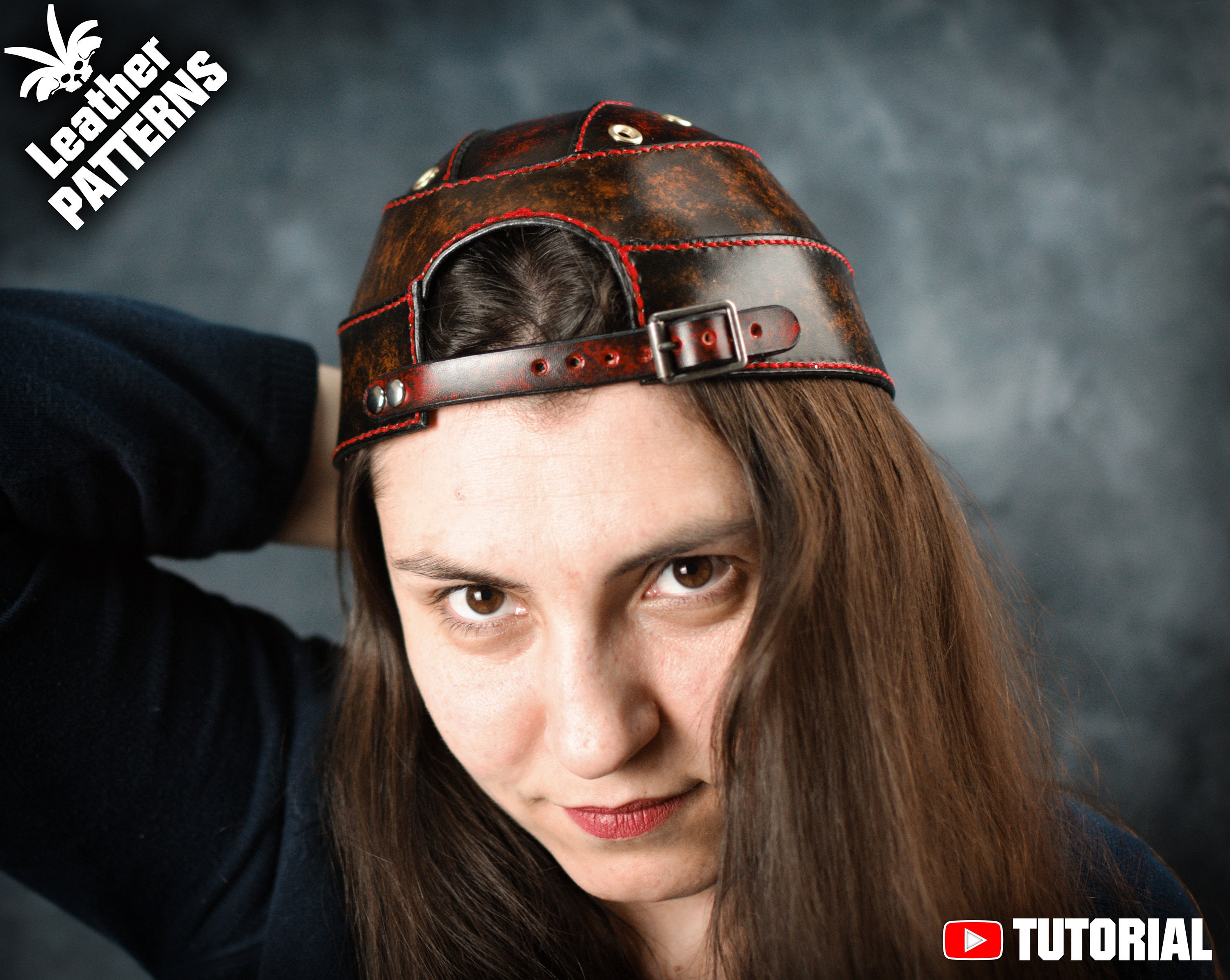 Leather cap pattern PDF - by LeatherHubPatterns