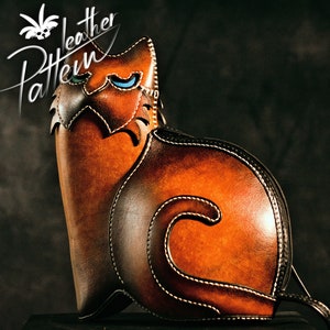 Cat Leather Bag Pattern PDF by Leatherhubpatterns - Etsy