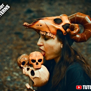 Pagan Skull Mask Leather Pattern PDF by Leatherhubpatterns - Etsy