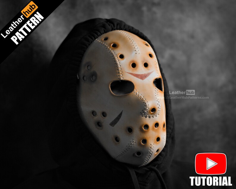 Scary Mask Leather Pattern PDF Jason by Leatherhub - Etsy