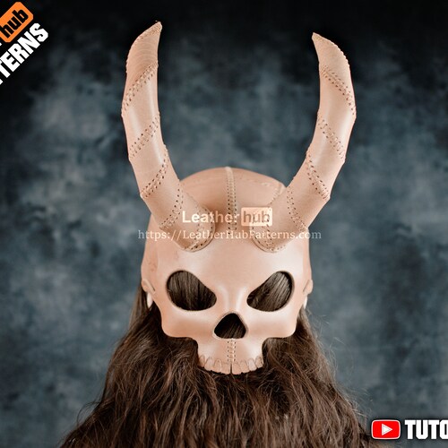 Pagan Skull Mask Leather Pattern PDF by Leatherhub - Etsy