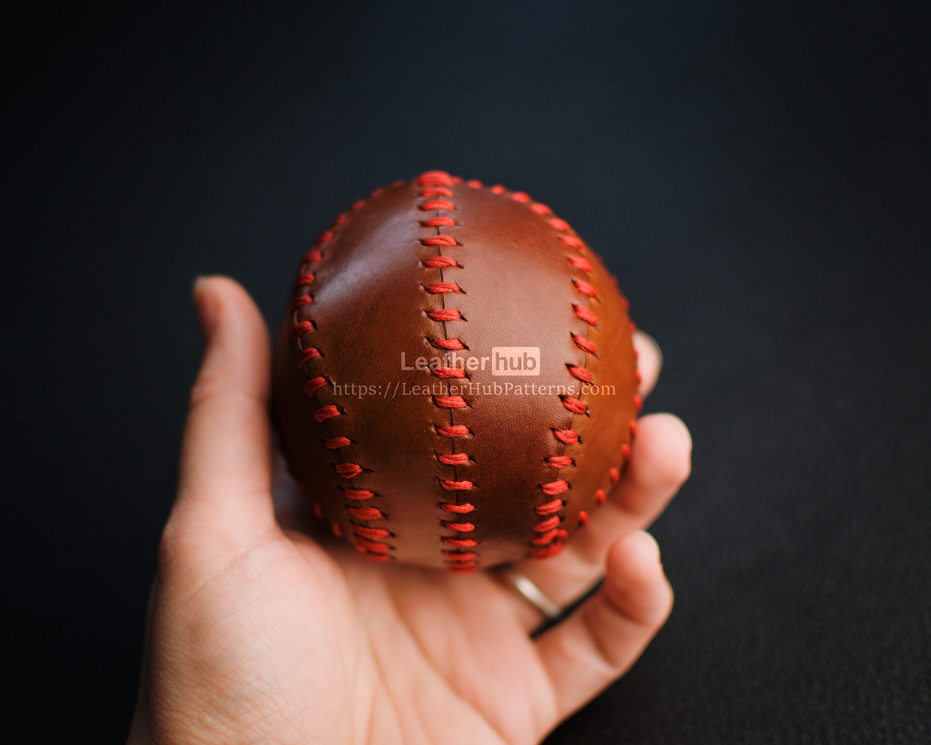 Baseball ball pattern for leather craft - PDF template for making a ...