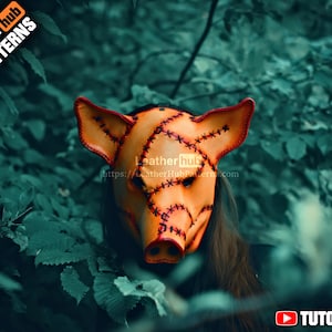 Pig Leather Mask Pattern PDF the Pigenstein by Leatherhub - Etsy