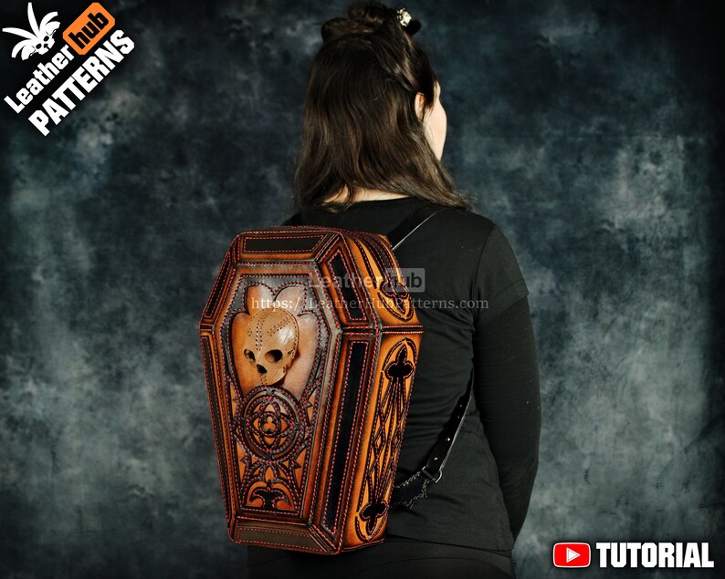 Coffin Backpack Leather Pattern PDF by Leatherhub - Etsy