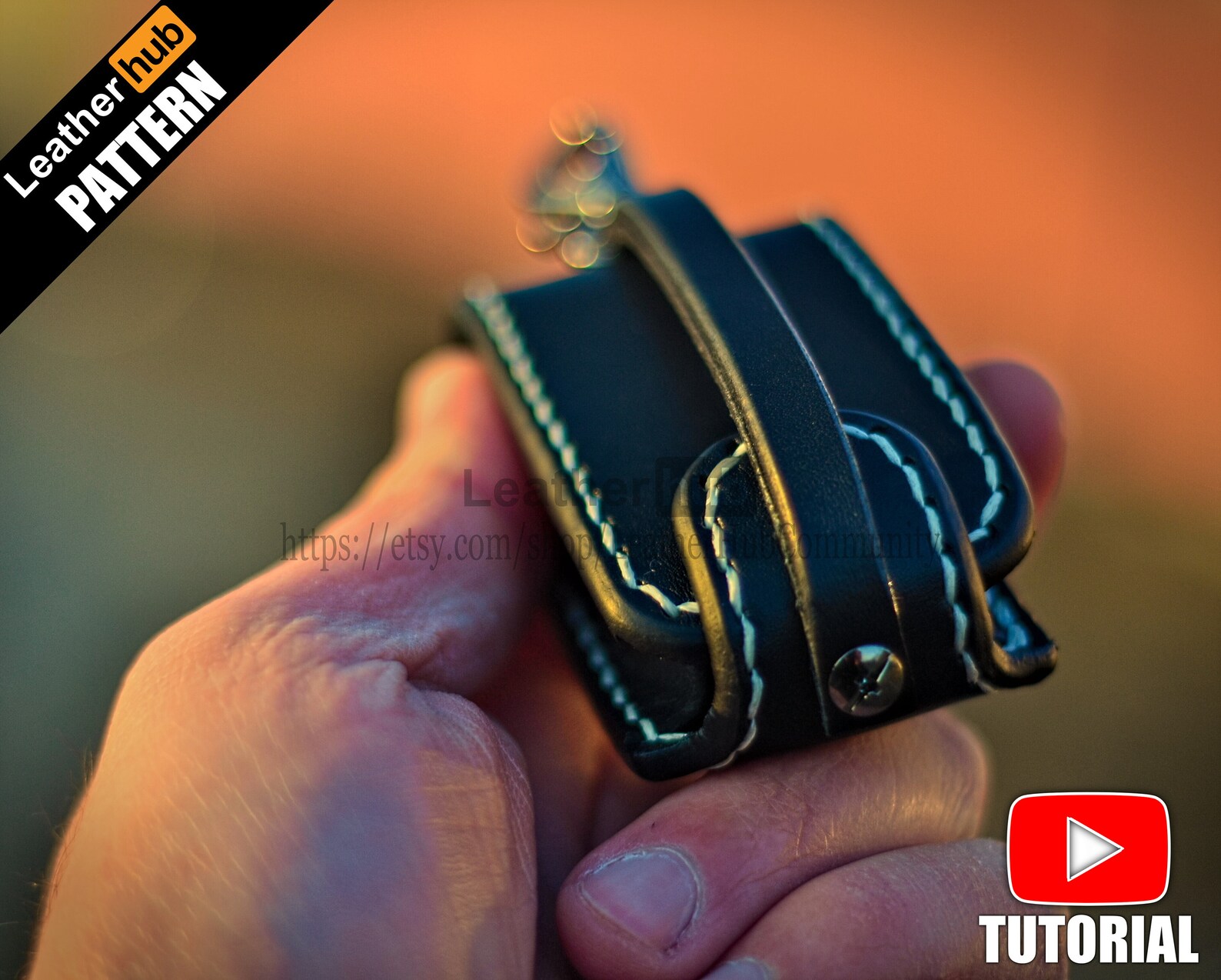 Car Key Case Leather Pattern PDF by Leatherhub - Etsy