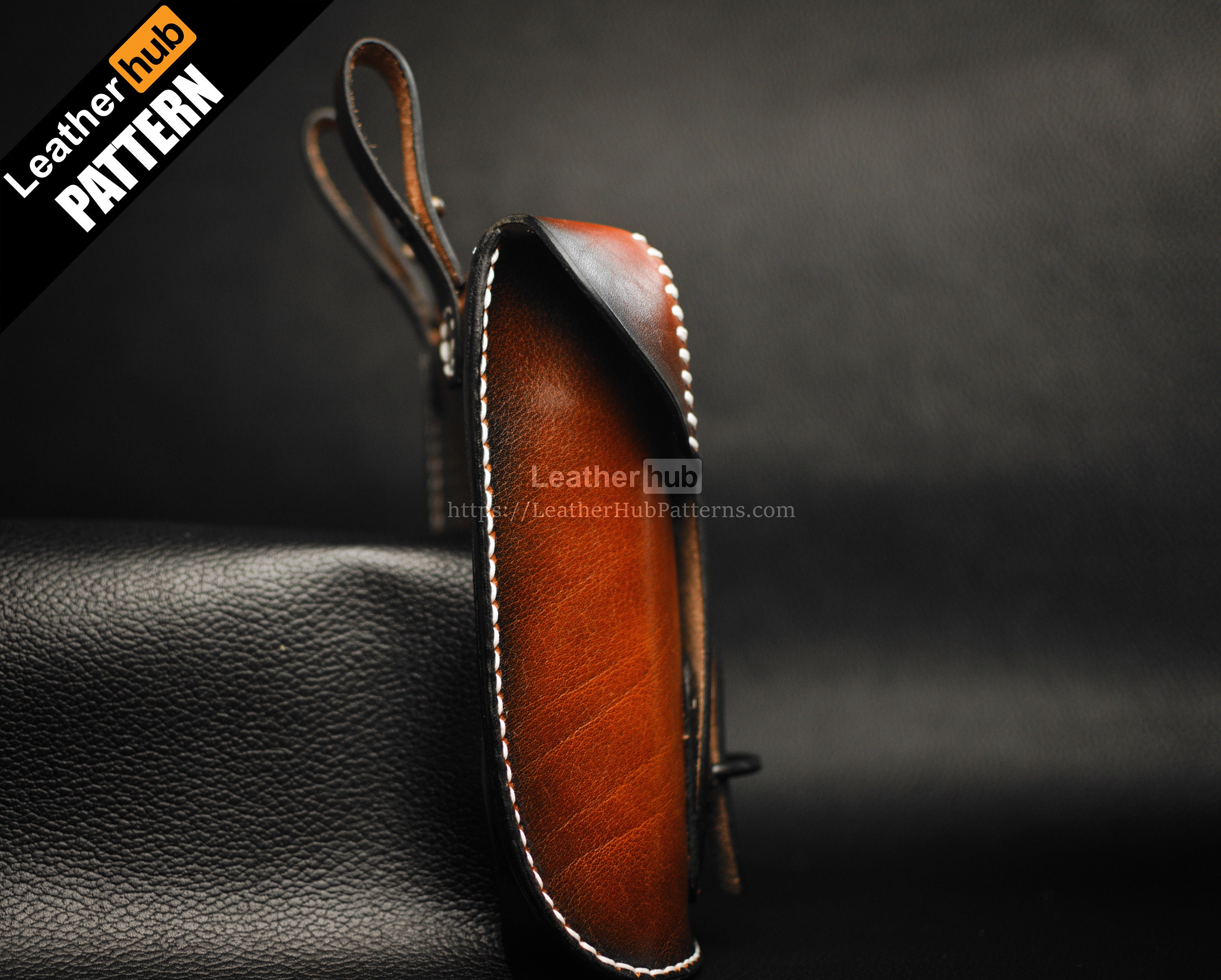 Hip bag leather pattern PDF - by Leatherhub