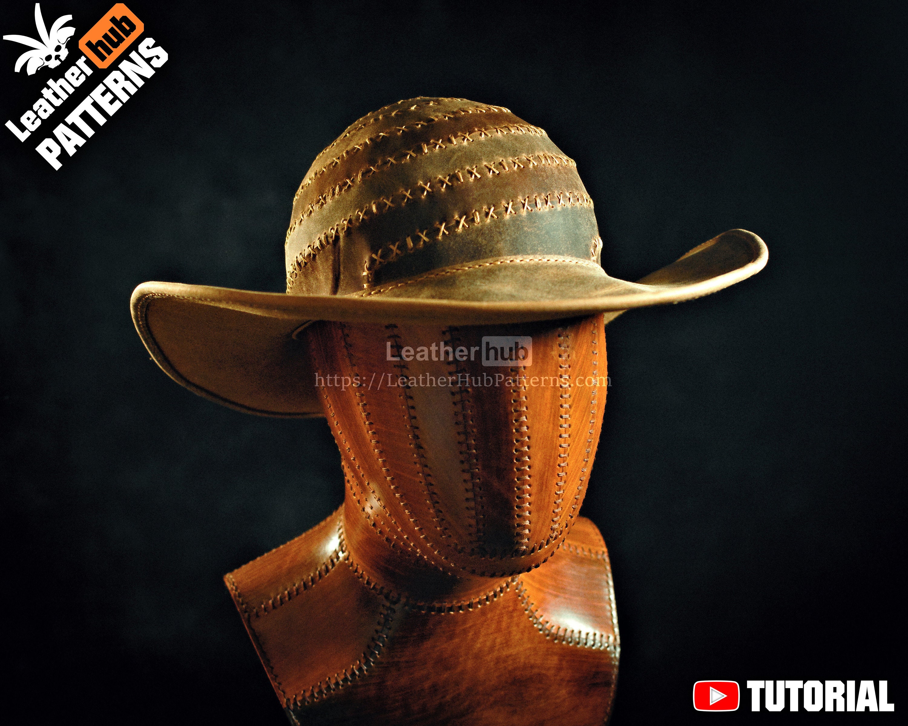 Leather hat pattern PDF - by Leatherhub