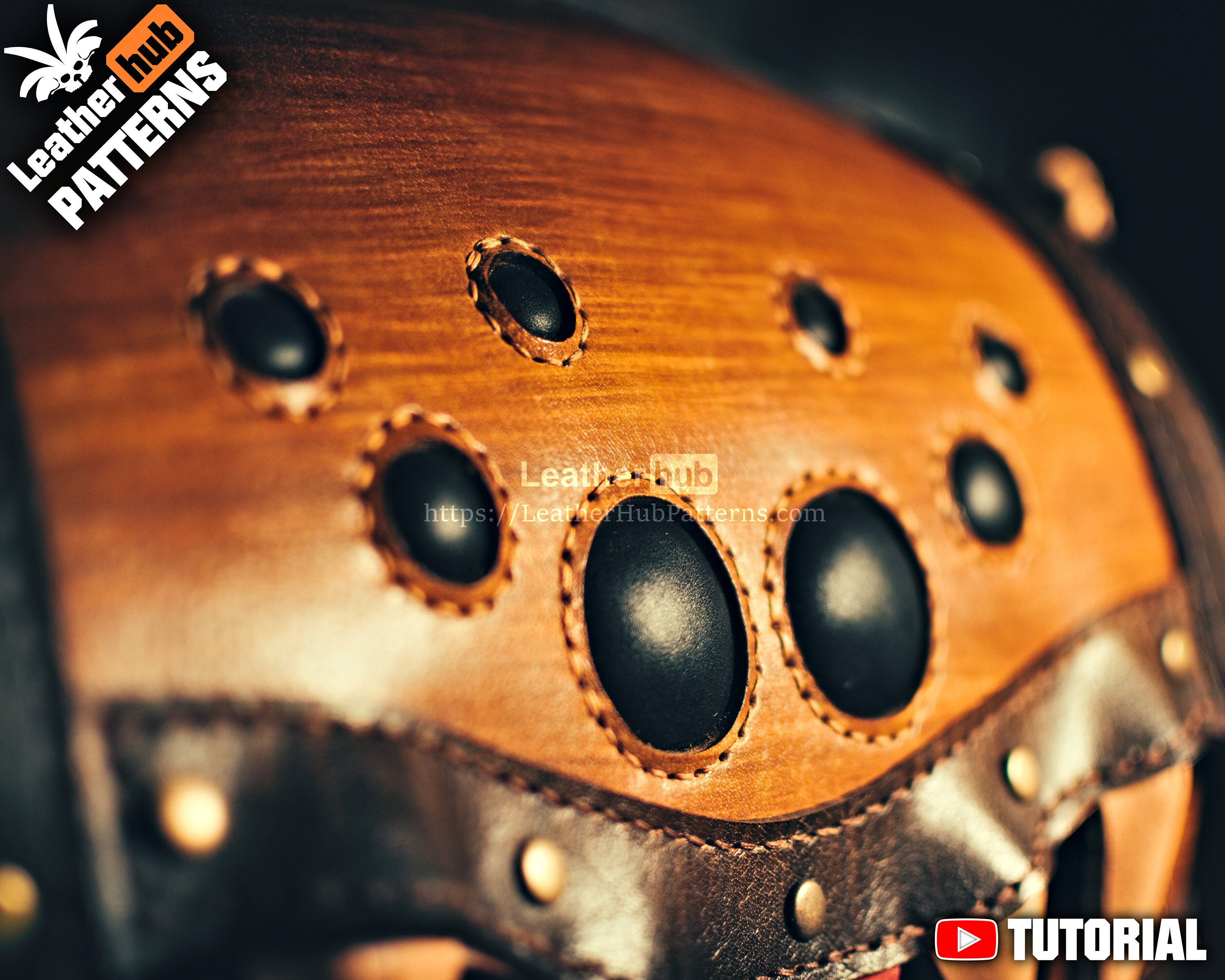 Mimic chest leather pattern PDF - by Leatherhub