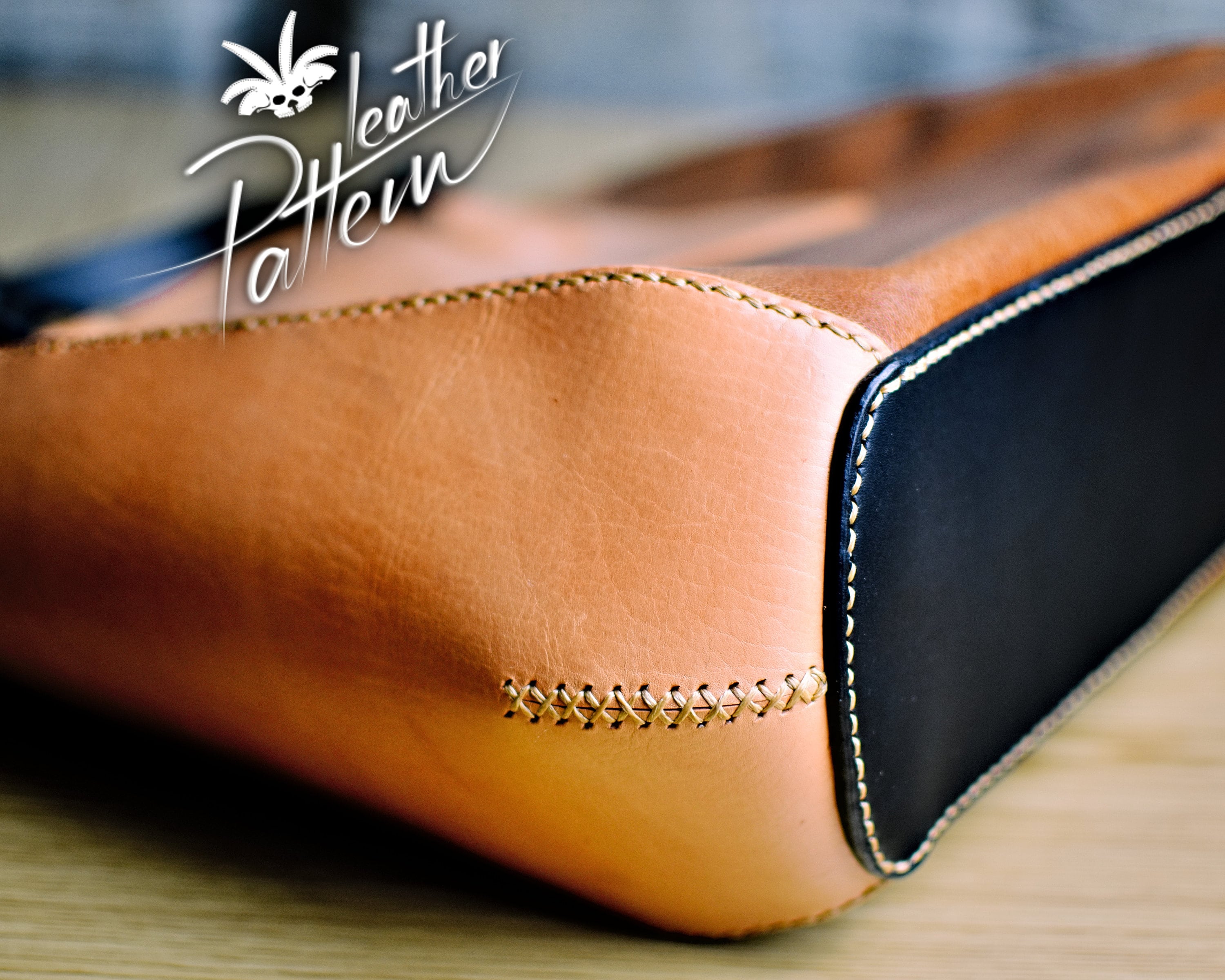 Mum’s tote bag leather pattern PDF - by LeatherHubPatterns