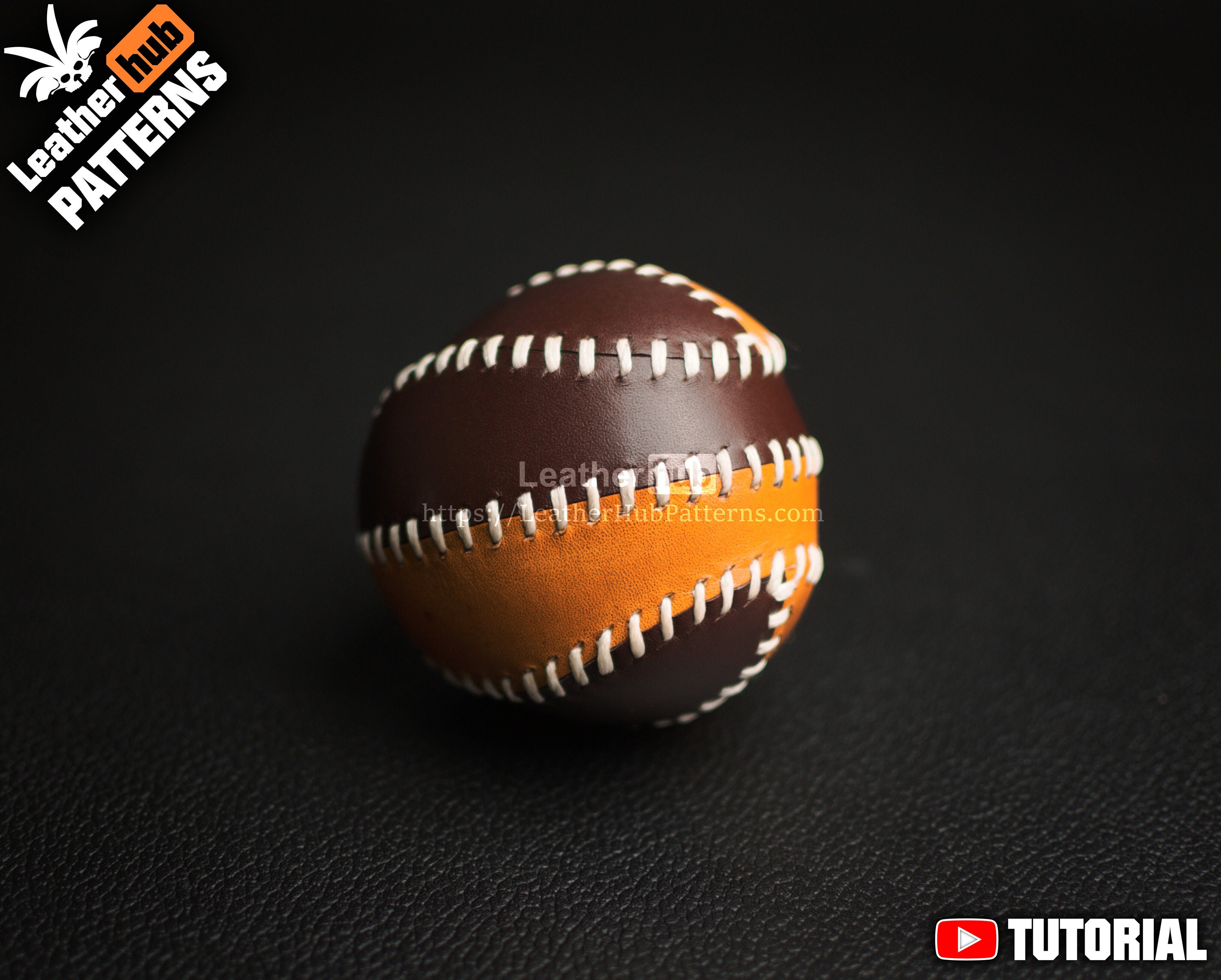 Baseball leather pattern PDF - by Leatherhub