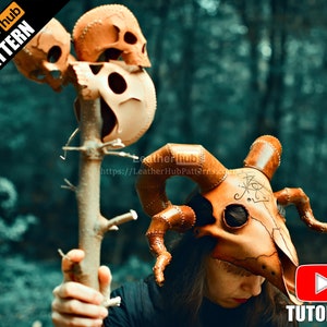 Pagan Skull Mask Leather Pattern PDF by Leatherhub - Etsy