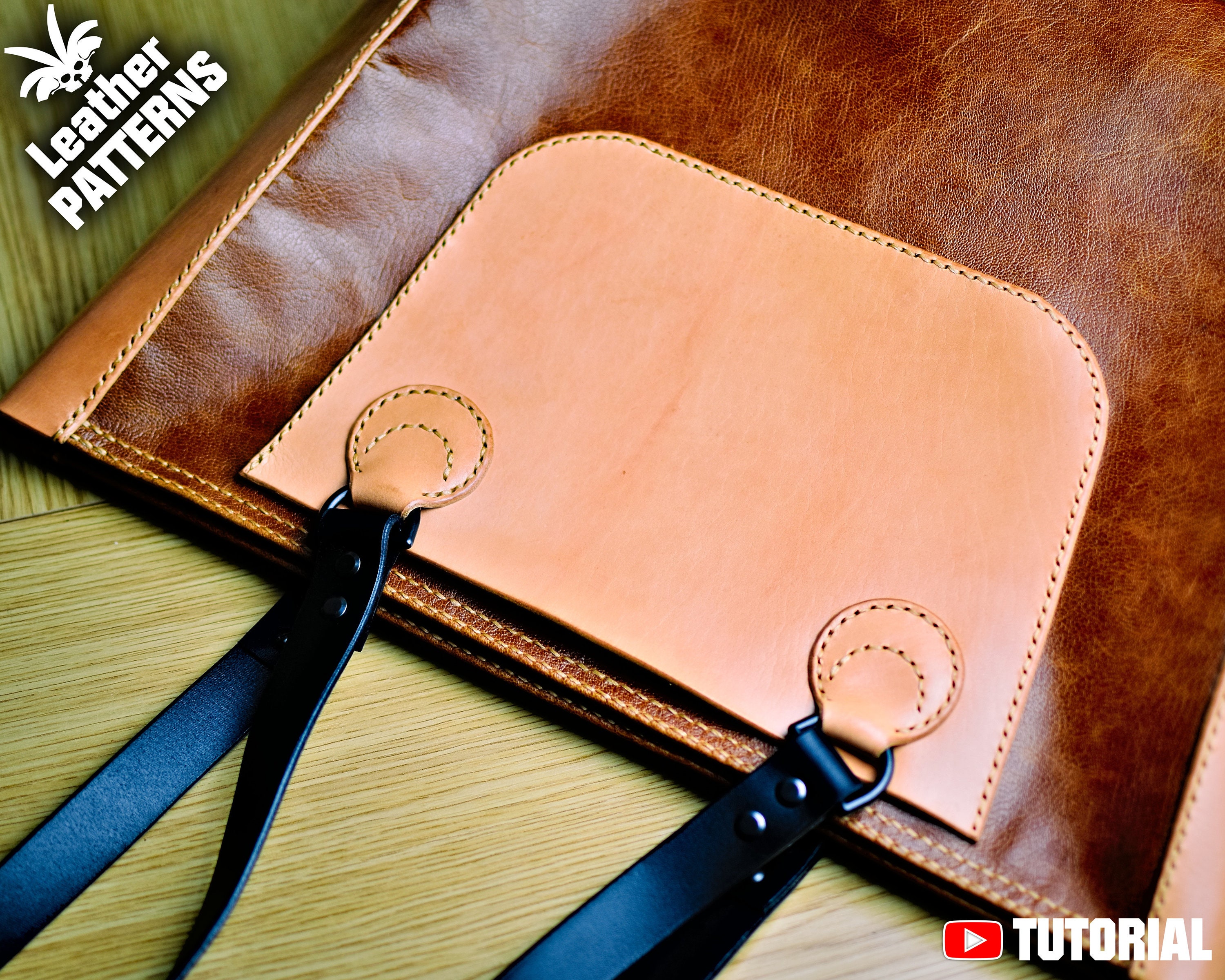 Mum’s tote bag leather pattern PDF - by LeatherHubPatterns