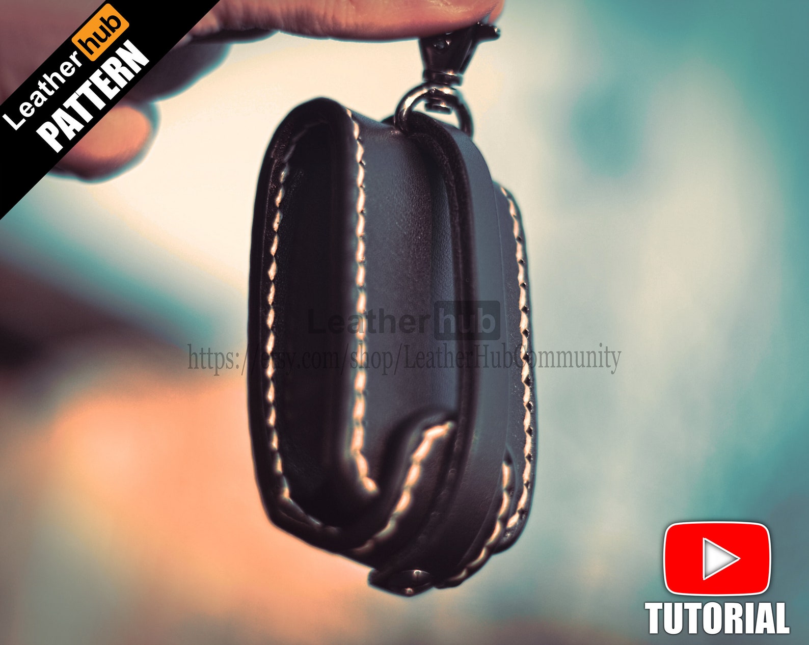 Car Key Case Leather Pattern PDF by Leatherhub - Etsy