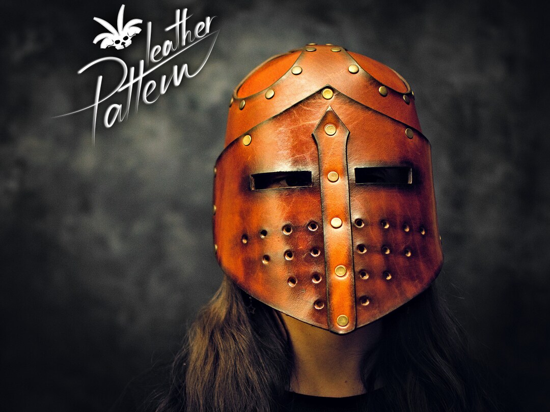 Knight Helmet Leather Pattern PDF by Leatherhubpatterns - Etsy