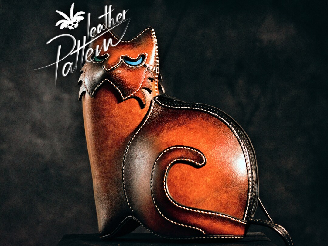 Cat Leather Bag Pattern PDF - by Leatherhubpatterns - Etsy