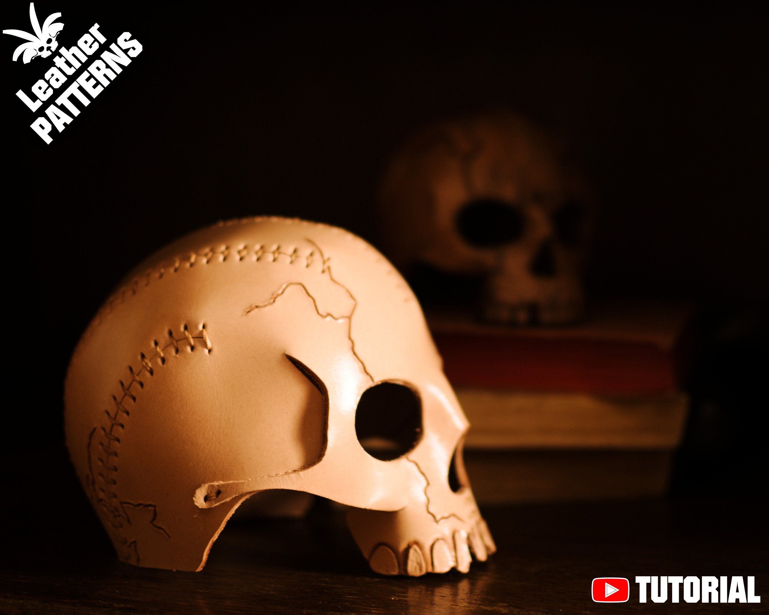 Skull Leather Pattern PDF by Leatherhubpatterns - Etsy UK