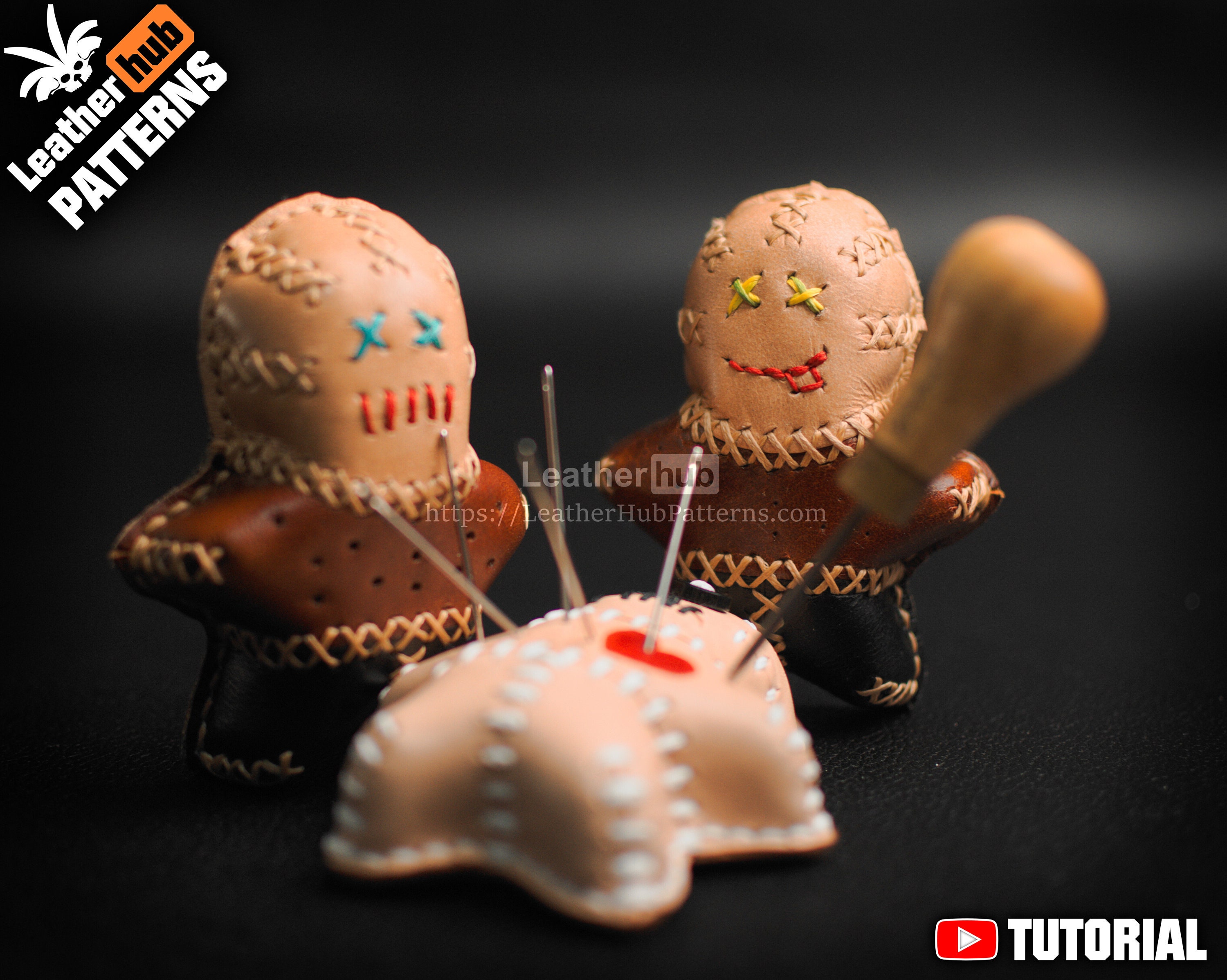 Voodoo doll leather pattern PDF - by Leatherhub