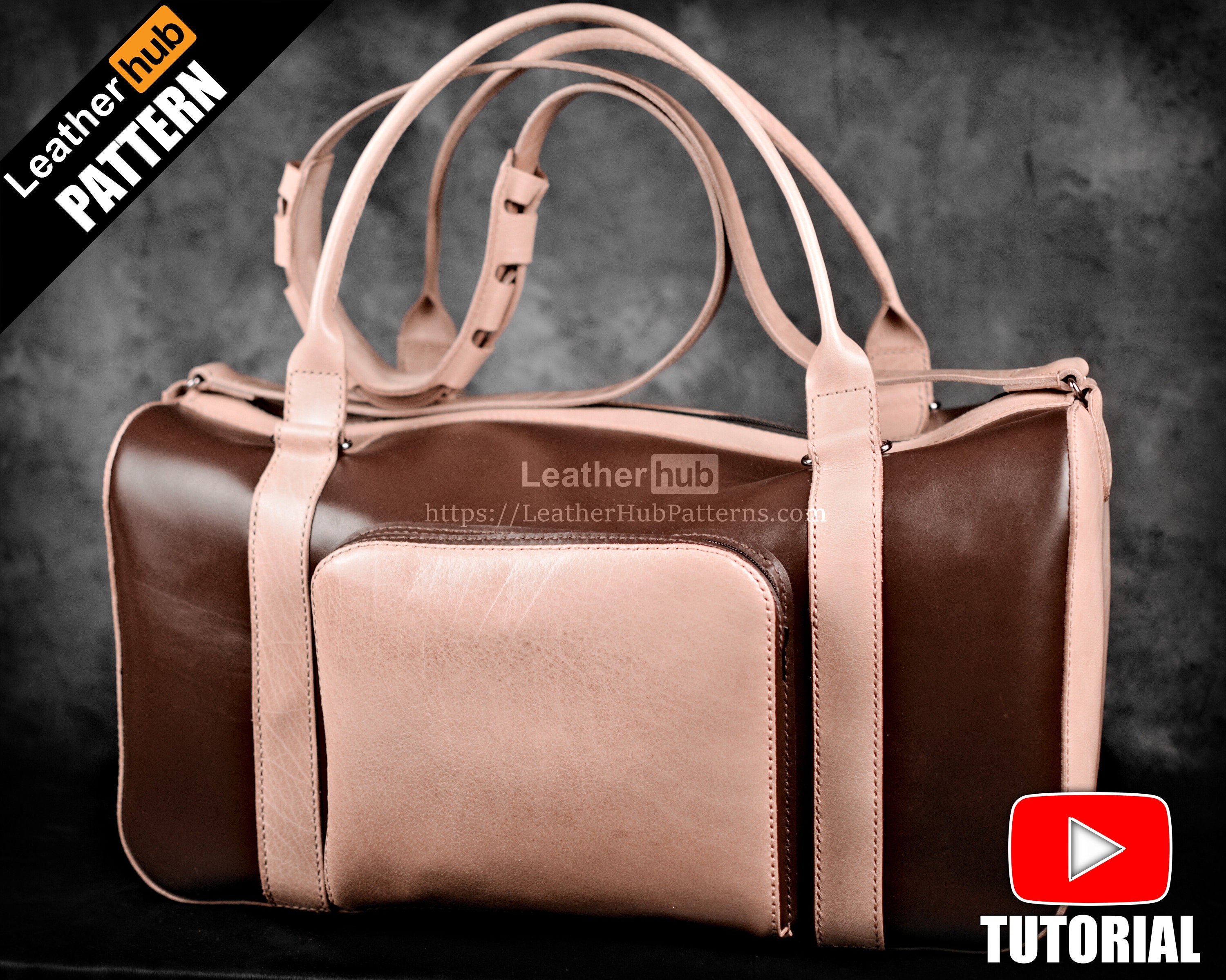 Duffle leather pattern PDF - by Leatherhub