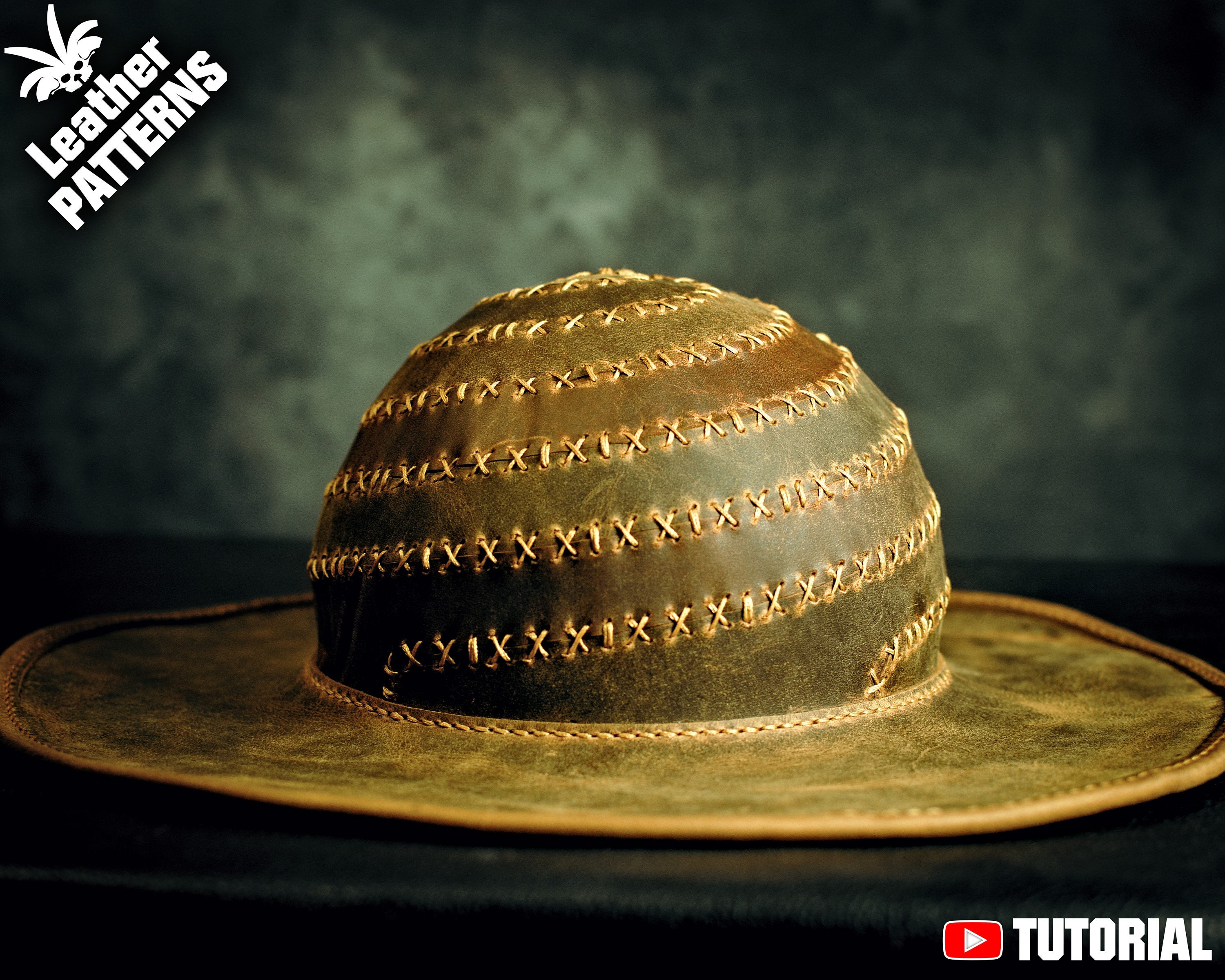 Leather hat pattern PDF - The prelate hat - by LeatherHubPatterns