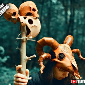 Pagan Skull Mask Leather Pattern PDF by Leatherhubpatterns - Etsy