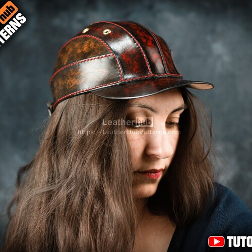 Leather Vintage Cap Pattern PDF by Leatherhub - Etsy