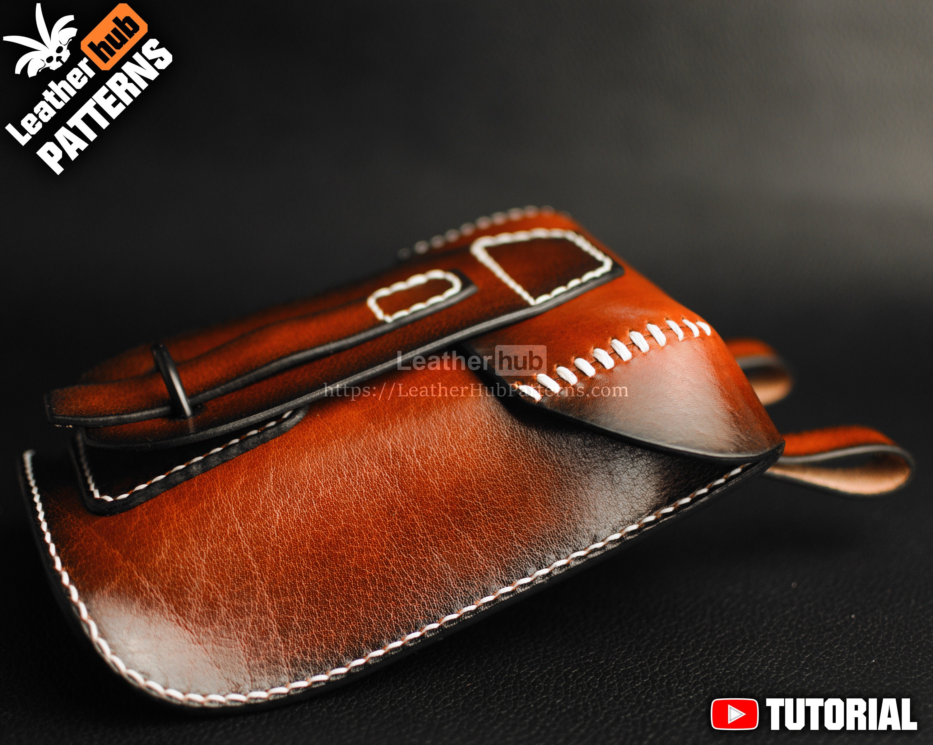 Hip bag leather pattern PDF - by Leatherhub