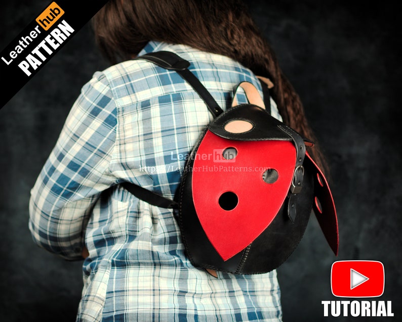 Leather Backpack Pattern PDF the Ladybug by Leatherhub - Etsy