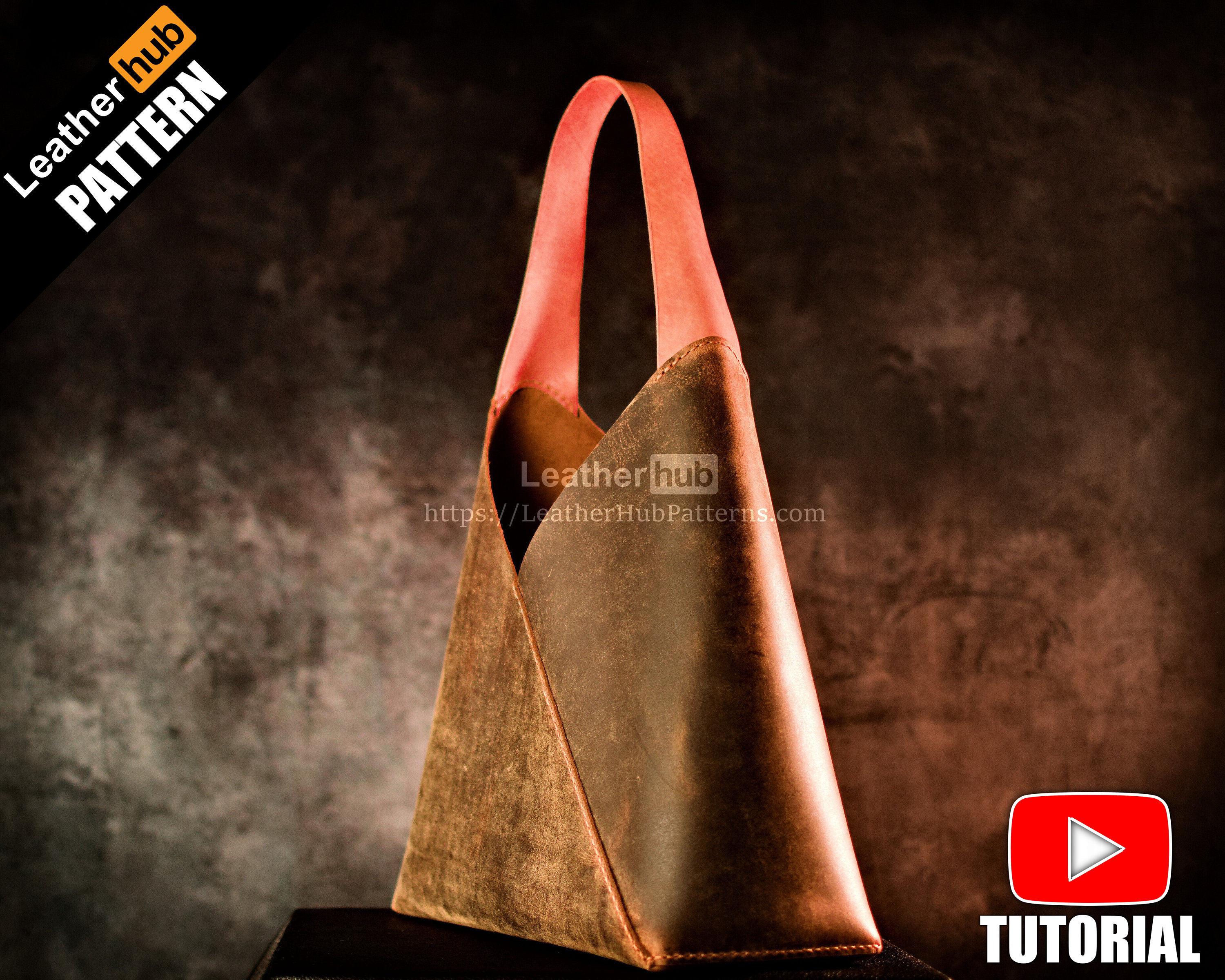 Tote bag leather pattern PDF - Julie - by Leatherhub