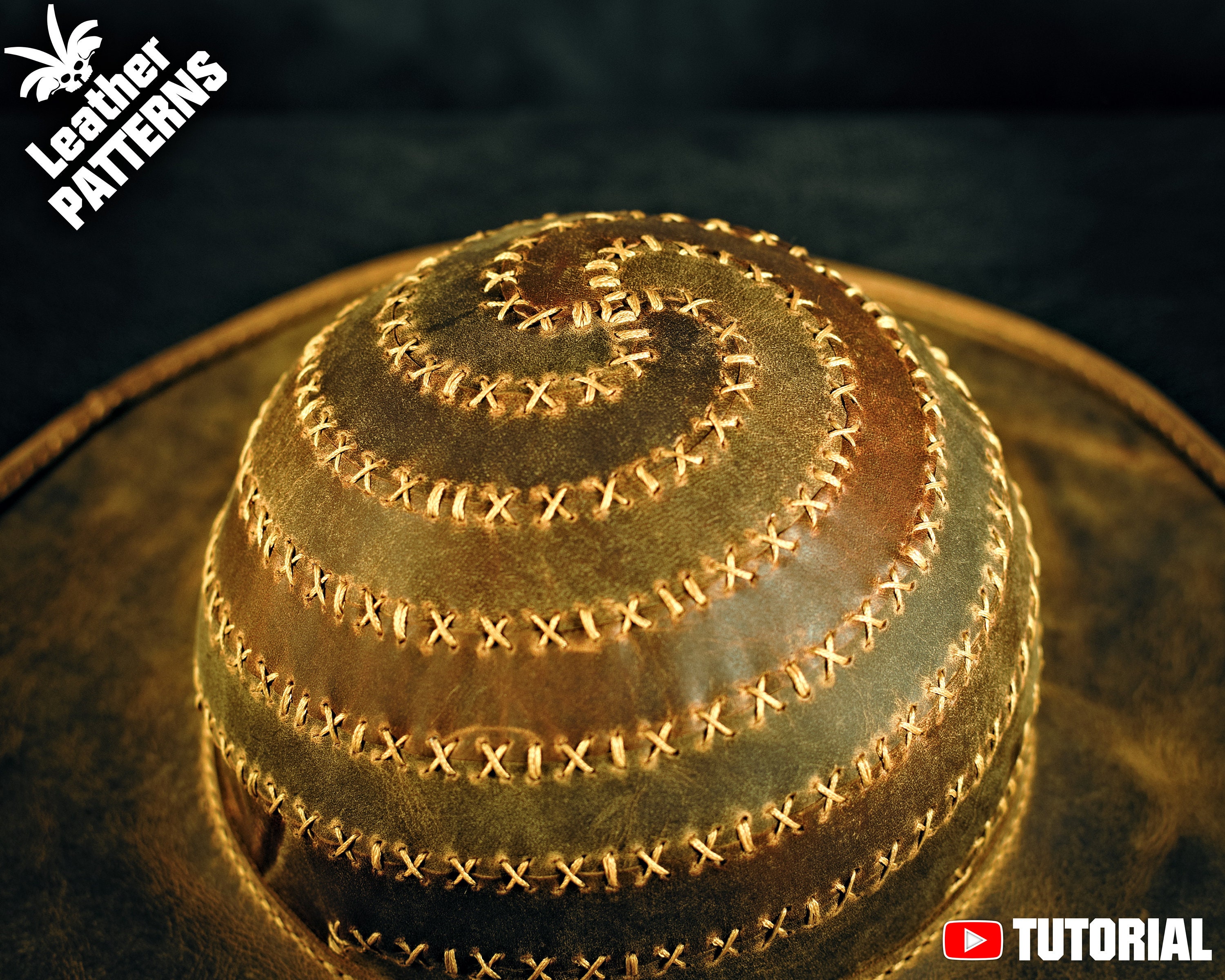 Leather hat pattern PDF - The prelate hat - by LeatherHubPatterns