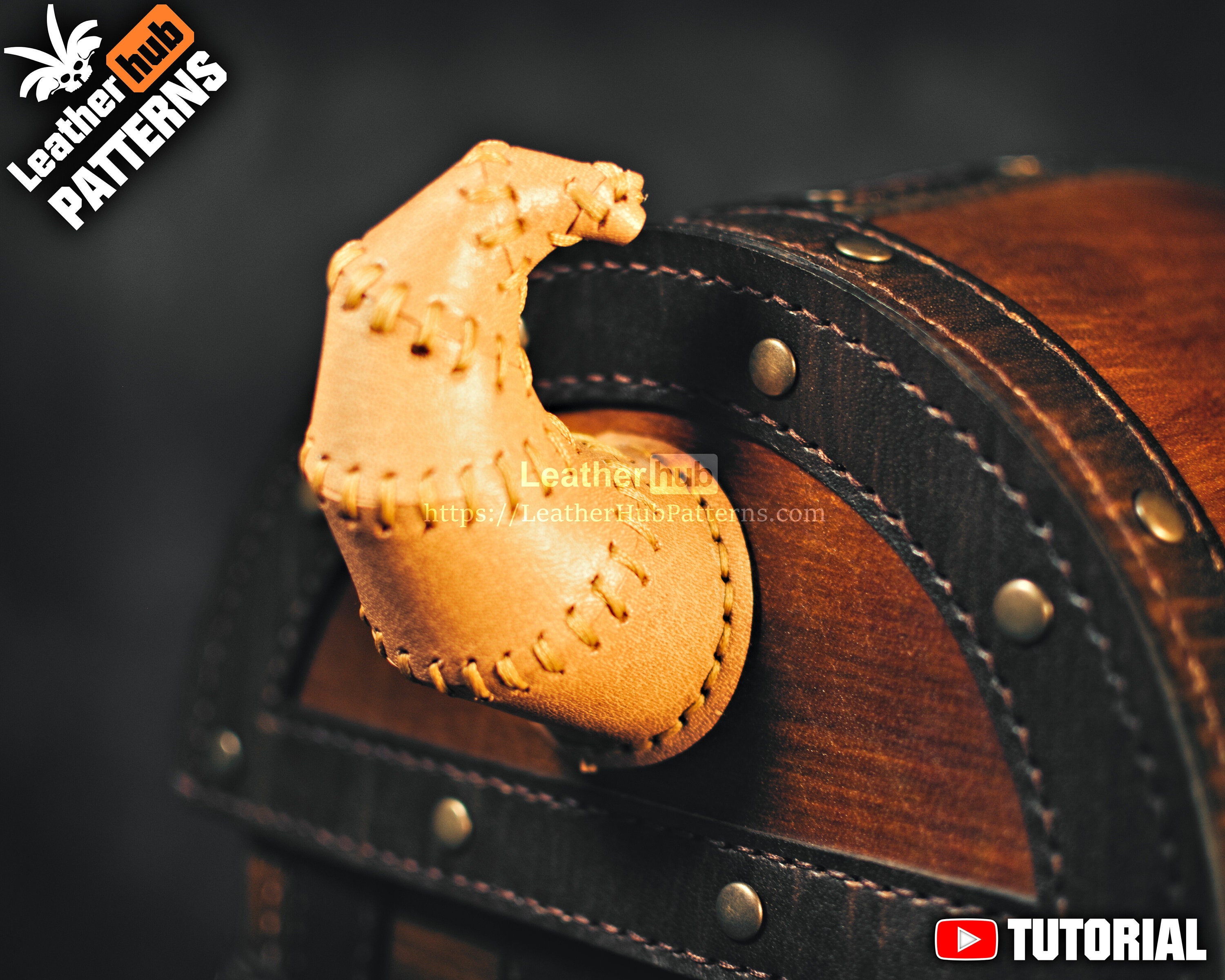 Mimic chest leather pattern PDF - by Leatherhub