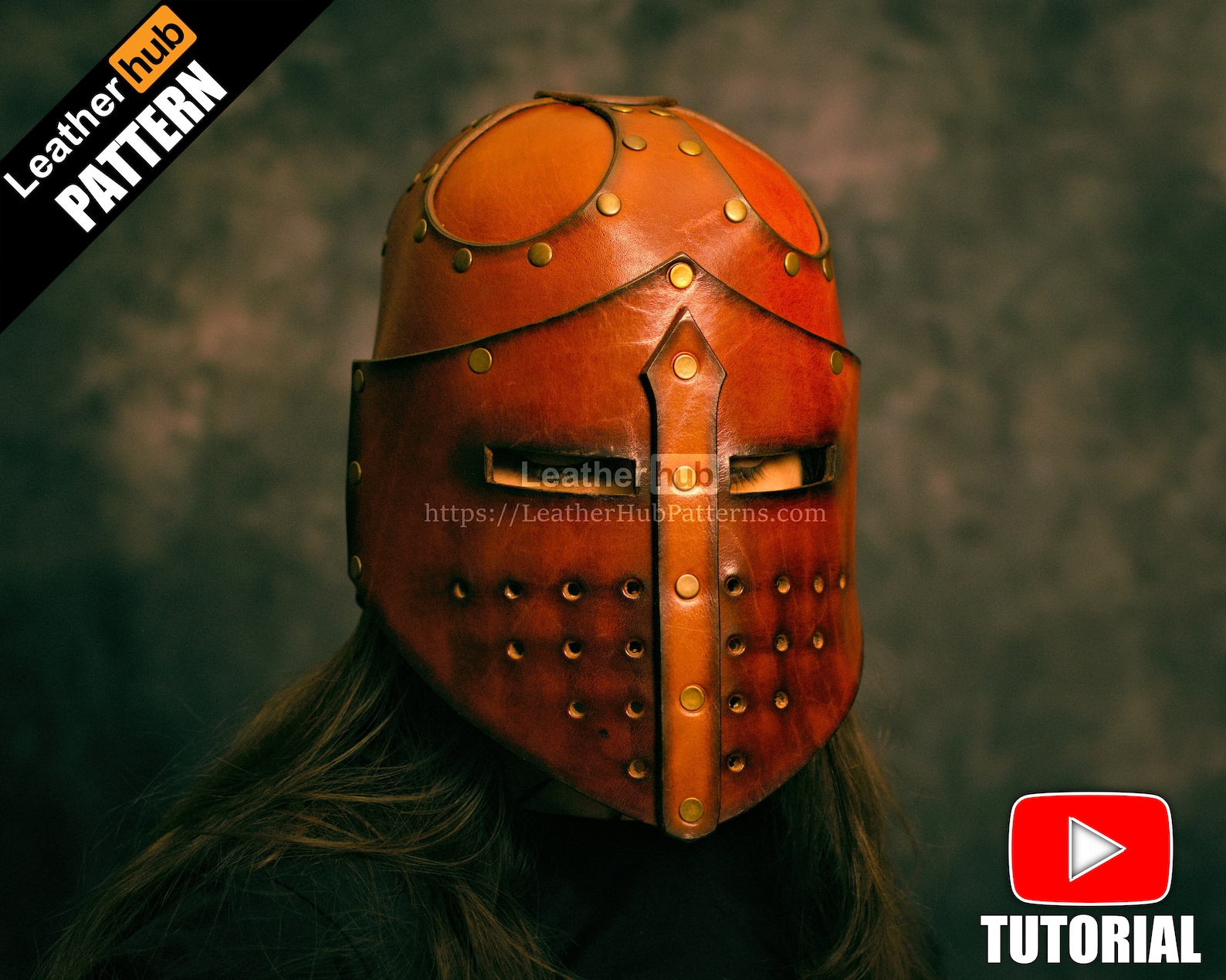 Knight Helmet Leather Pattern PDF by Leatherhub | Etsy