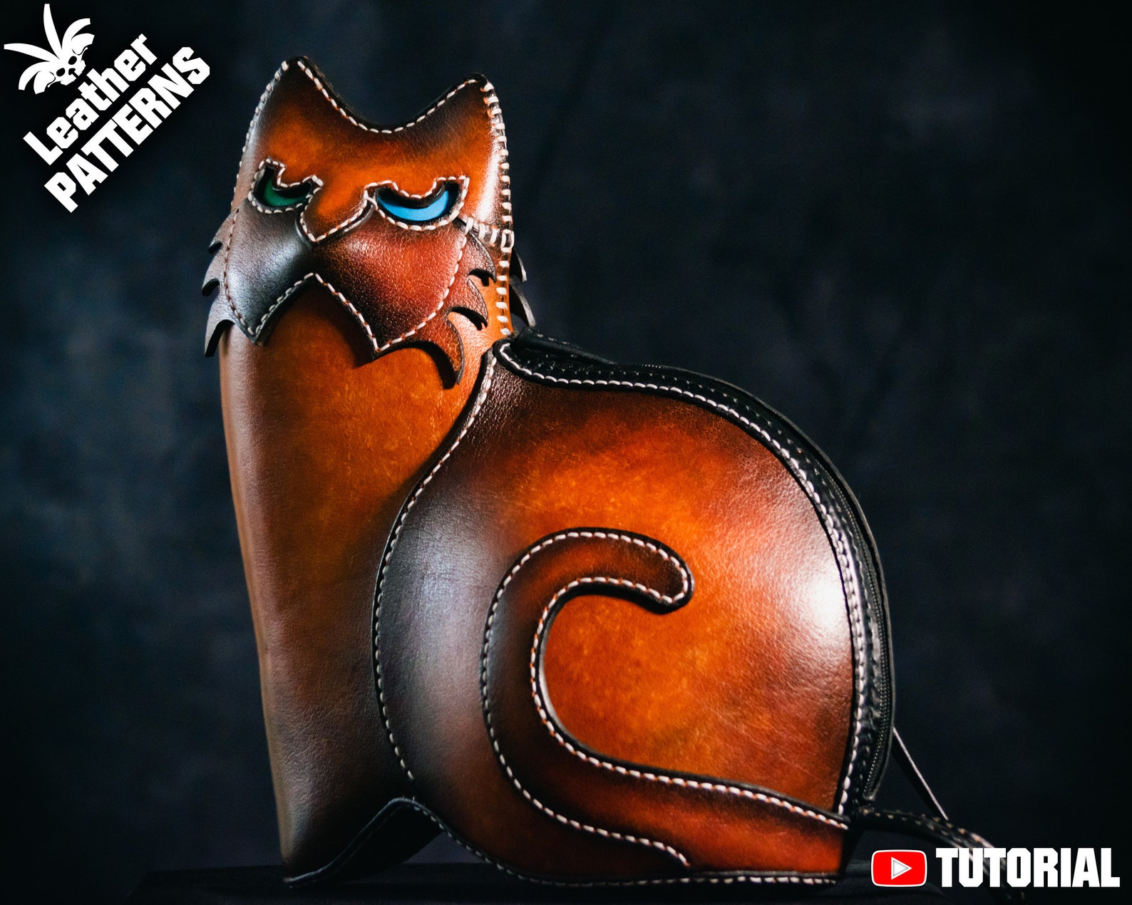 Cat Leather Bag Pattern PDF by Leatherhubpatterns - Etsy