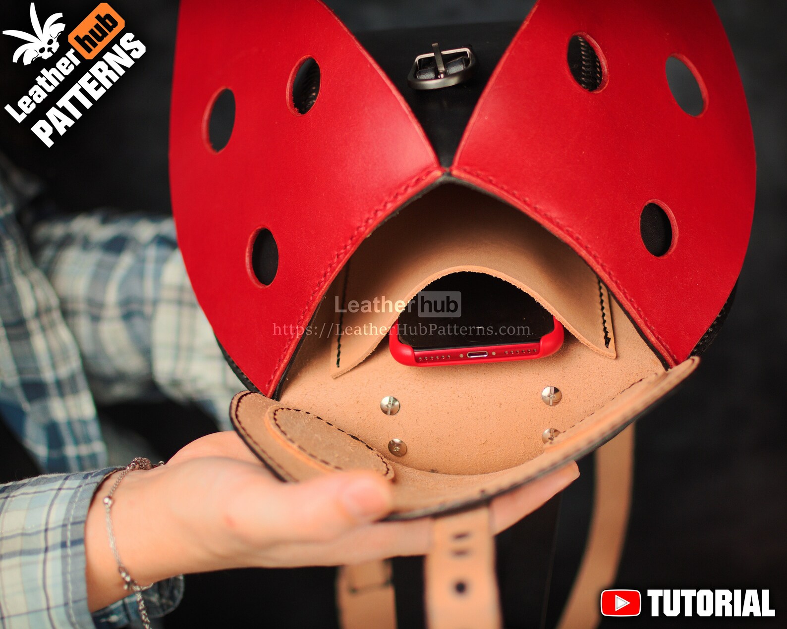 Leather Backpack Pattern PDF the Ladybug by Leatherhub - Etsy