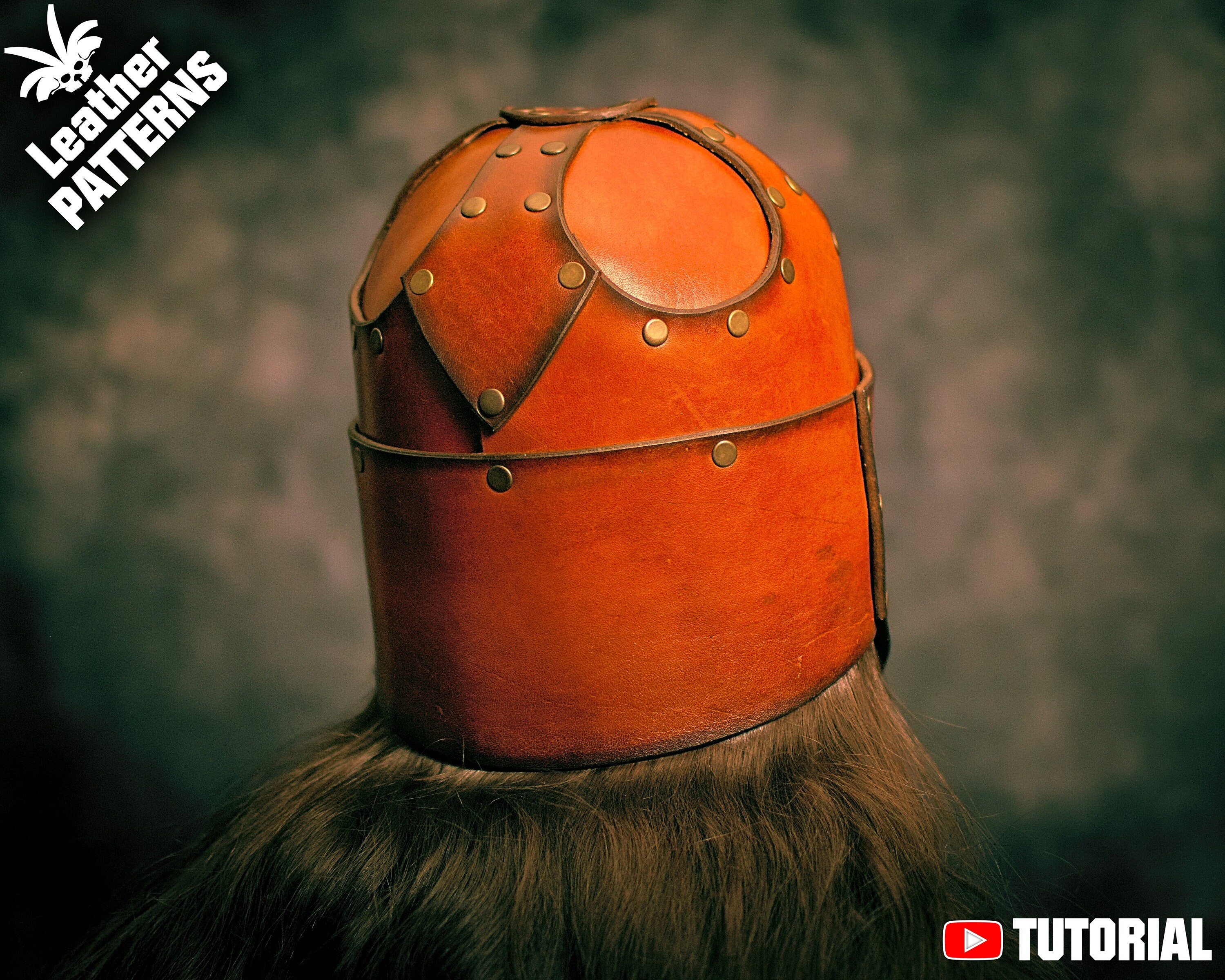 Knight helmet leather pattern PDF - by LeatherHubPatterns