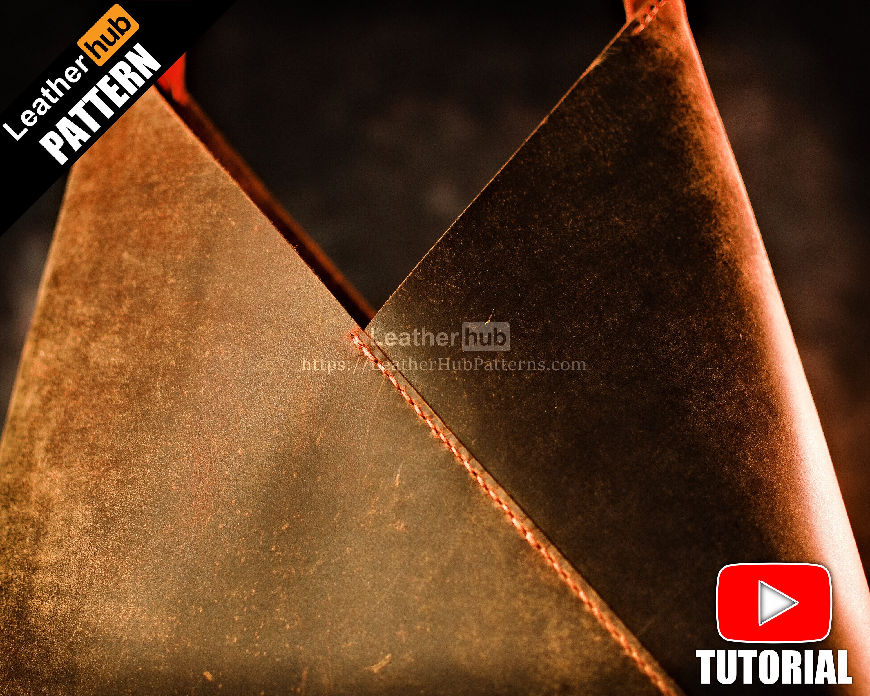 Tote bag leather pattern PDF - Julie - by Leatherhub