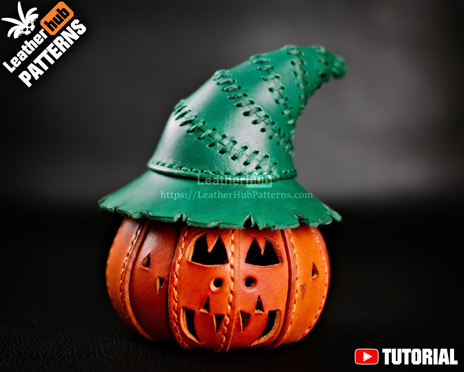 Jack O'lantern Pumpkin Leather Pattern PDF by Leatherhub - Etsy
