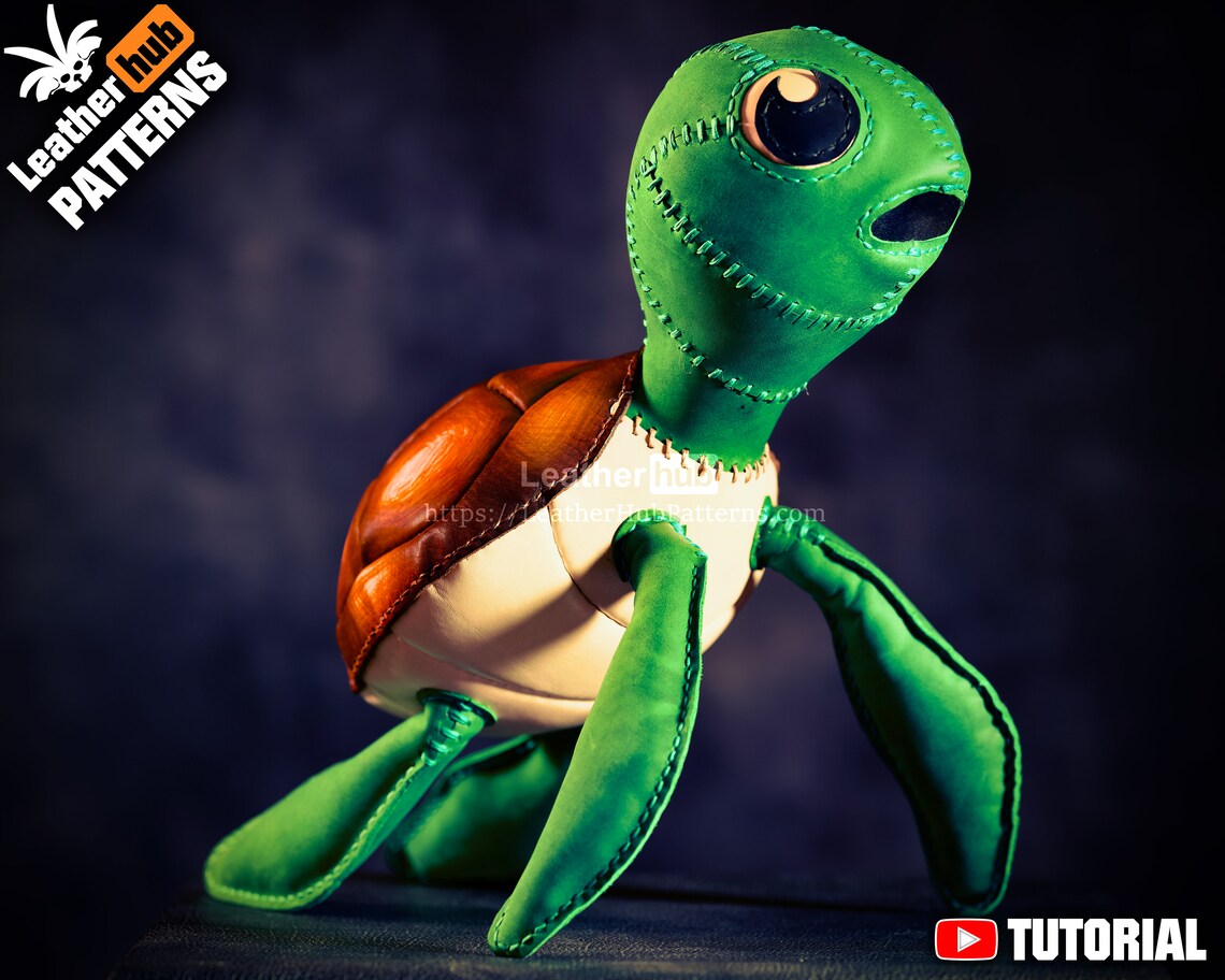 Toy Turtle Leather Pattern PDF by Leatherhub - Etsy