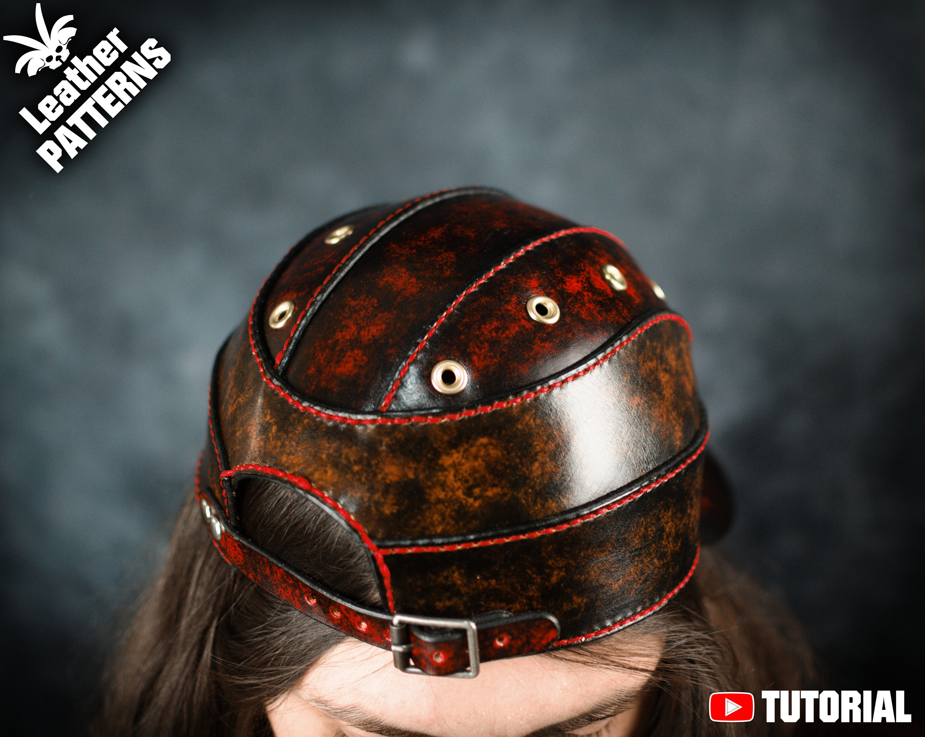 Leather cap pattern PDF - by LeatherHubPatterns