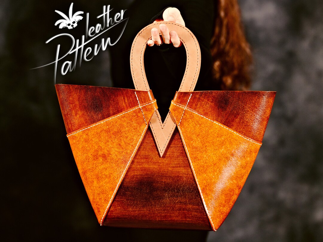 Leather Tote Pattern PDF - the Lizzie Bag - by Leatherhubpatterns - Etsy