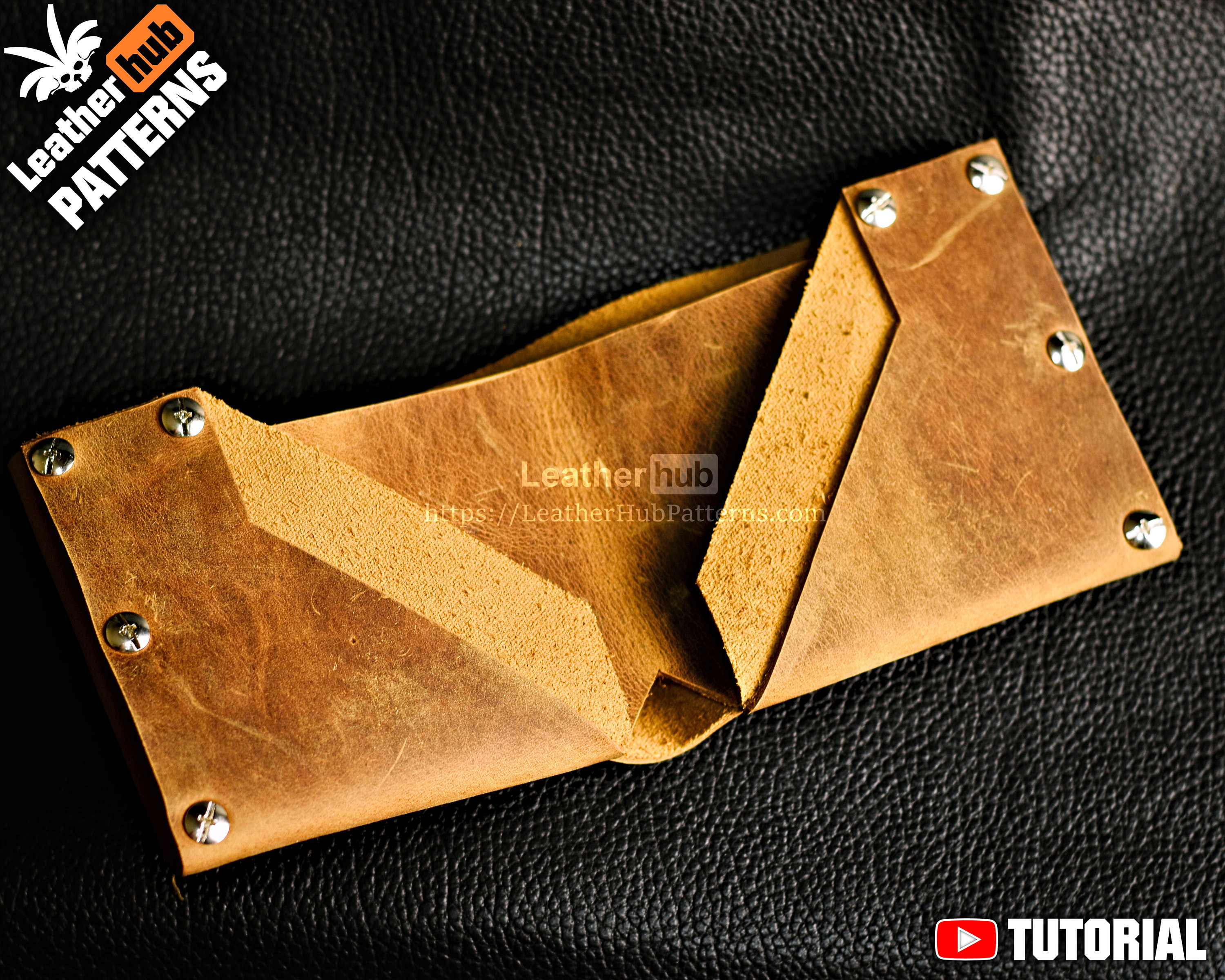 Wallet leather pattern PDF - by Leatherhub