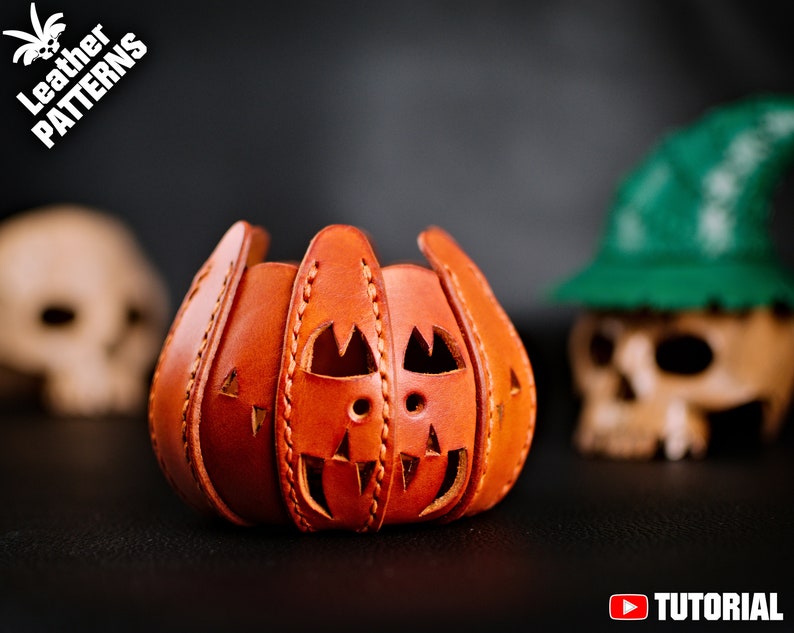 Jack O'lantern Pumpkin Leather Pattern PDF by - Etsy