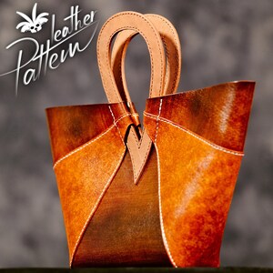 Leather Tote Pattern PDF - the Lizzie Bag - by Leatherhubpatterns - Etsy