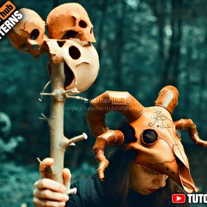 Pagan Skull Mask Leather Pattern PDF by Leatherhub - Etsy