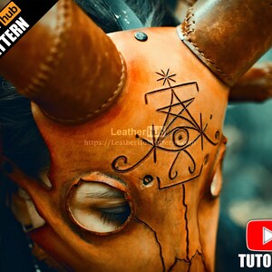 Pagan Skull Mask Leather Pattern PDF by Leatherhub - Etsy