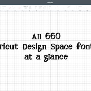 All 660 Cricut Design Space Fonts at a Glance - Etsy