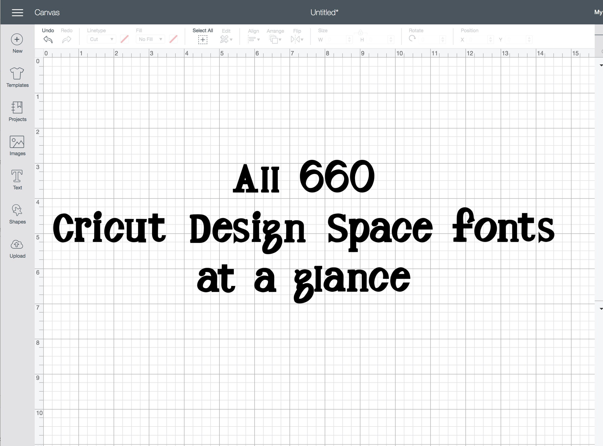 All 660 Cricut Design Space Fonts At A Glance Etsy