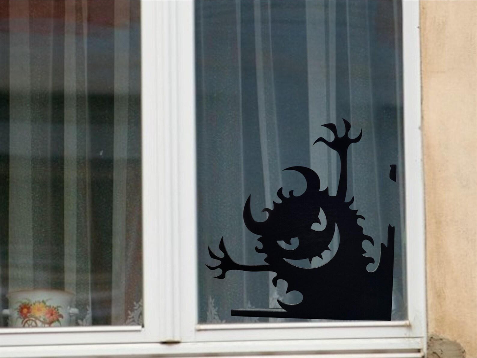 Creepy Monster Window Silhouette: Reusable Halloween Decoration - Etsy