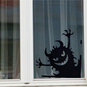 Creepy Monster Window Silhouette: Reusable Halloween Decoration - Etsy