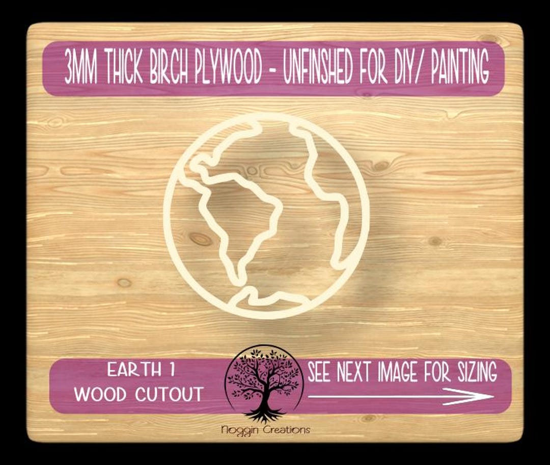 EARTH 1, Laser Cut Wood Shapes, Wooden Craft Cut Outs, SPACE - Etsy