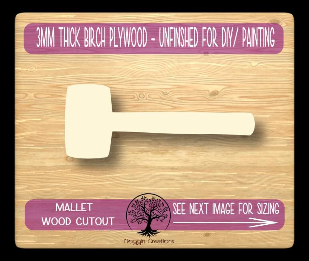 Mallet, Laser Cut Wood Shapes, Wooden Craft Cut Outs - Etsy
